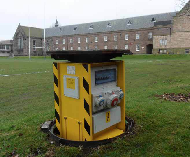 Retractable power units for University lawn areas | Pop Up Power ...