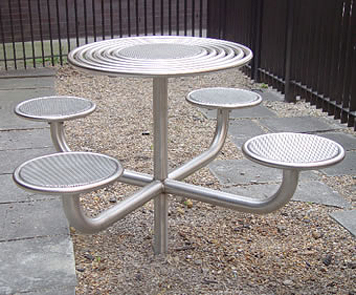 Centerline CL091 contemporary circular steel table | Benchmark Design ...