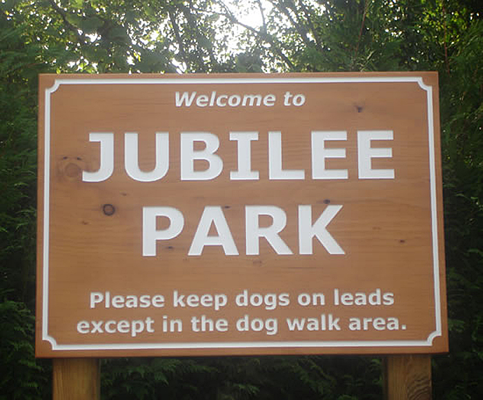 Routed oak entrance signs | Shelley Signs | ESI External Works