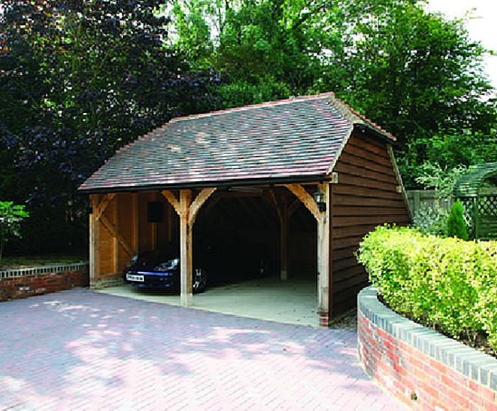 Oak-framed garages | Round Wood of Mayfield | ESI Building Design