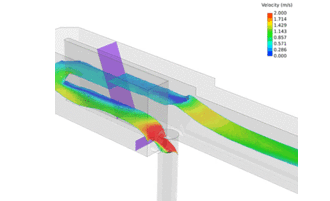 Inlet flow design optimisation using CFD modelling | Fluid Group | ESI Enviropro