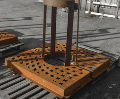 Corten steel tree grilles | IOTA | ESI External Works