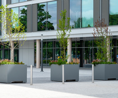 Movable zintec steel tree planters - University of Bath | IOTA | ESI ...