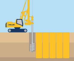 Piling services - contiguous pile walls | Keller UK | ESI External Works