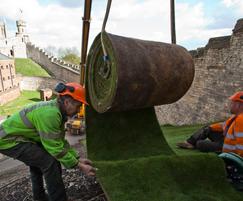 Steep slope turfing and stabilisation, Lincoln Castle | Lindum Turf ...
