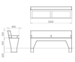 ASF Modernist granite bench seat | Architectural Street Furnishings ...