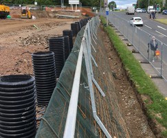 Highway standard reinforced soil wall for retail park | Phi Group | ESI ...