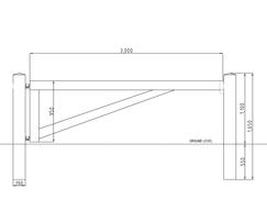 Hardwood timber boom-type swing gate | Woodscape | ESI External Works