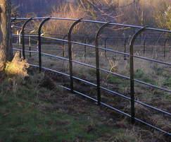 Estate rail steel fencing | Alpha Rail | ESI External Works