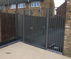 Steel pedestrian gates | Alpha Rail | ESI External Works