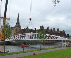 45 x 4m tied arch Vierendeel truss footbridge - Bedford | CTS Bridges ...