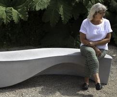 Wave granite aggregate concrete bench | Barrell Sculpture | ESI ...
