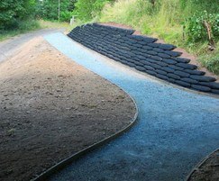Rootlok system for vegetated retaining wall on footway | GeoGrow | ESI ...