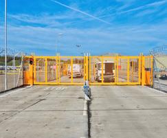 High security interlock bi-fold gate system for airport | Frontier ...