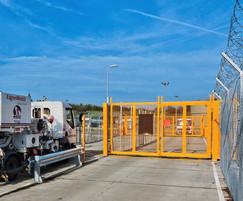 High security interlock bi-fold gate system for airport | Frontier ...