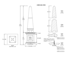 Obelisk - cast stone | Haddonstone | ESI External Works